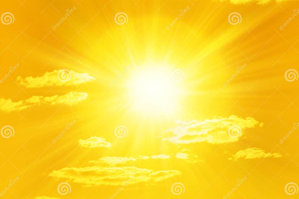Shining Yellow Sun Sky stock image. Image of glowing, meteorology - 9149595