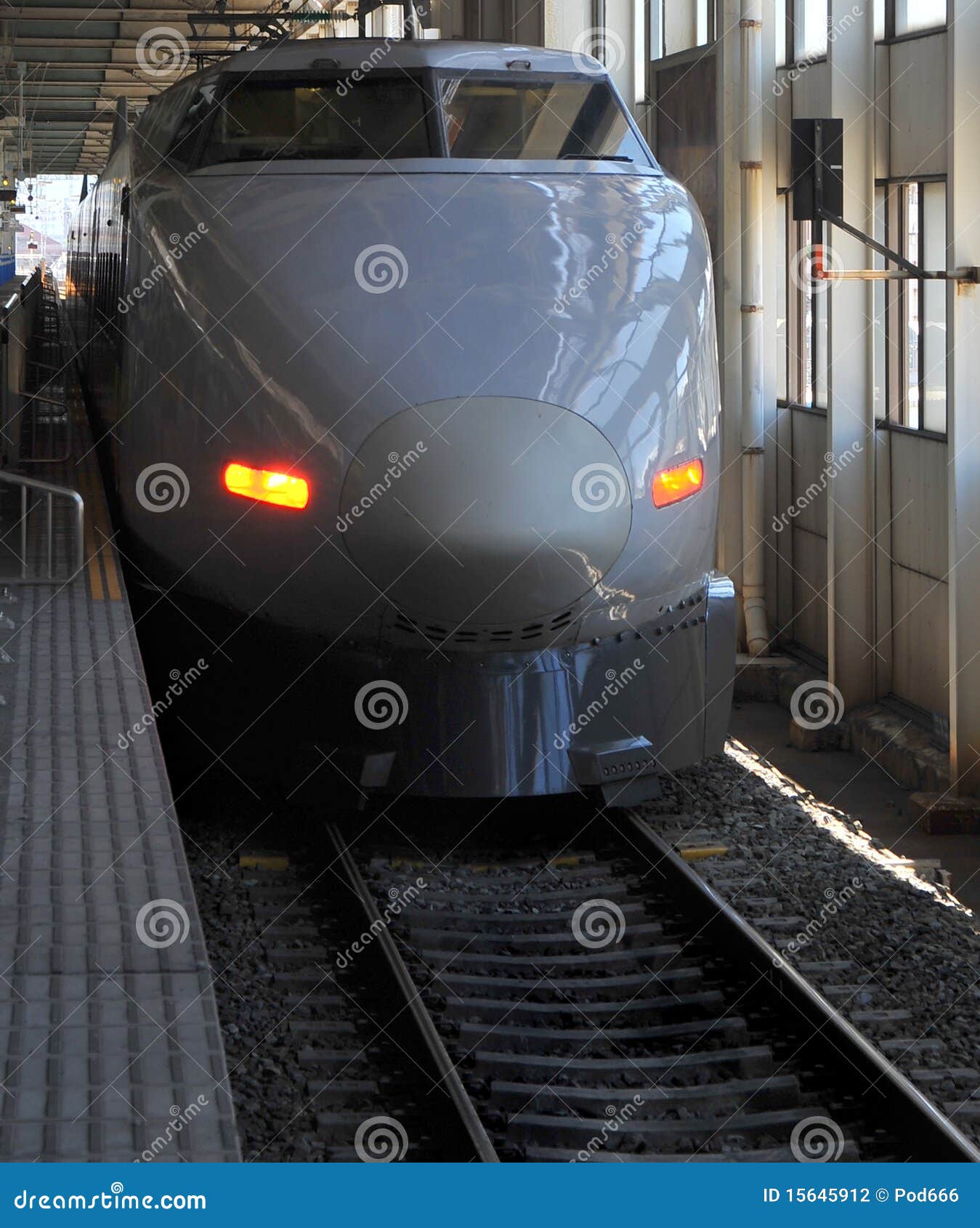 Shinkansen (Bullet Train) And Conductor Walking In Ueno Station Stock ...