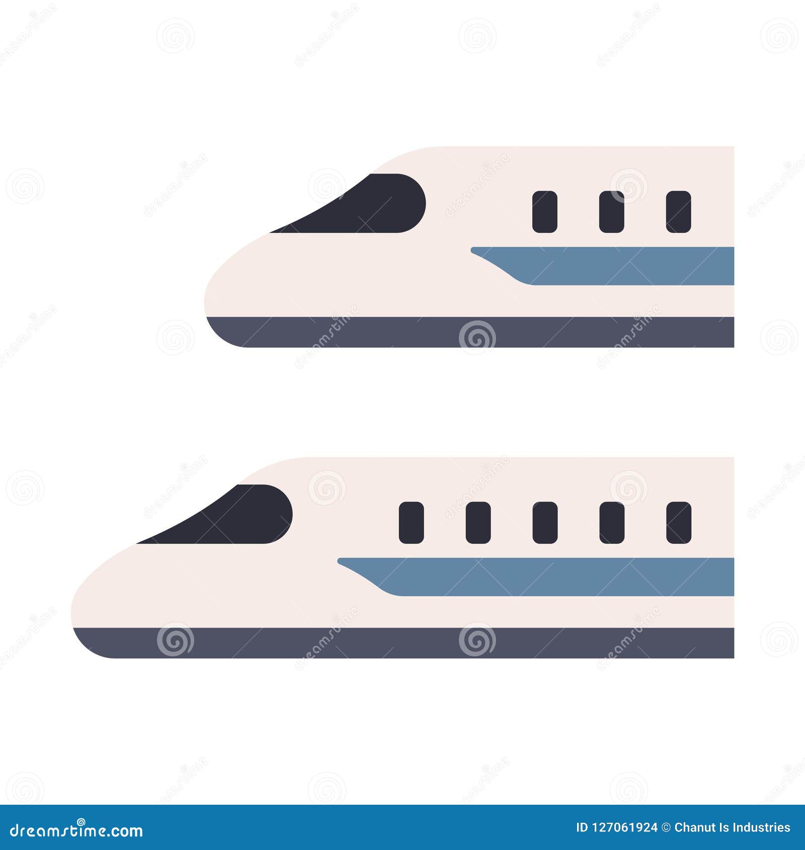 Shinkansen Flat Illustration Stock Illustration - Illustration of ...
