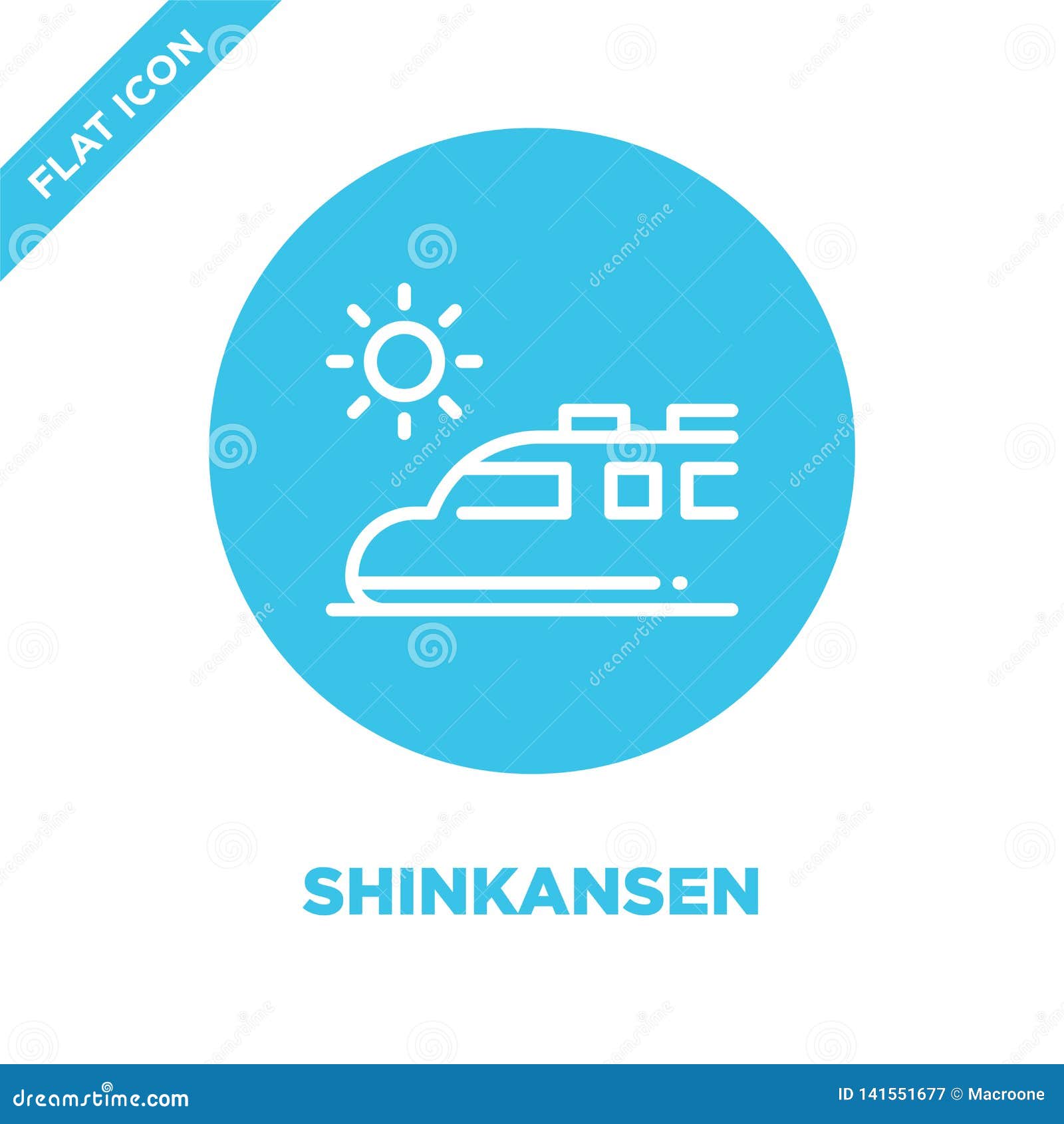 Shinkansen Icon Vector. Thin Line Shinkansen Outline Icon Vector ...