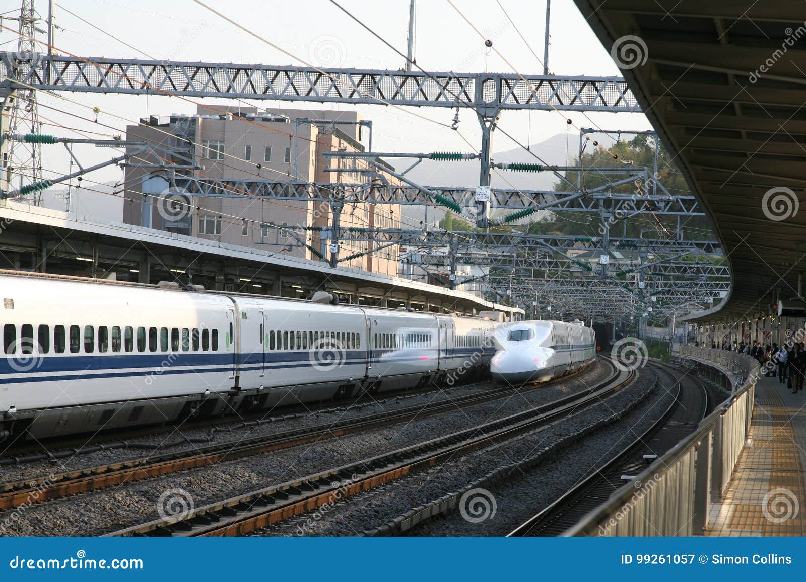 Shinkansens Passing in Japan Editorial Photography - Image of ...