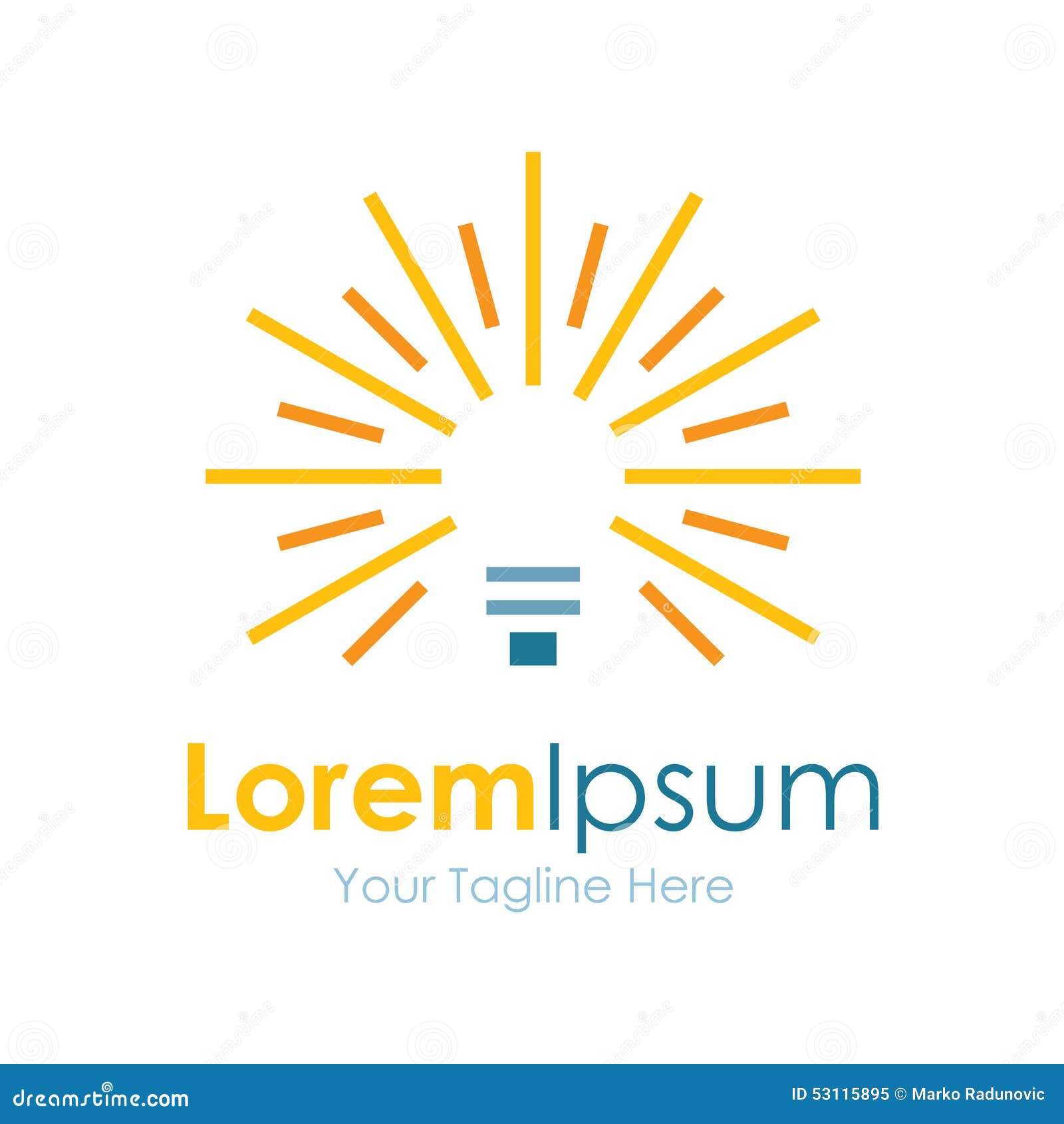 Shinning Bright Light Bulb Simple Business Icon Logo Stock Illustration ...