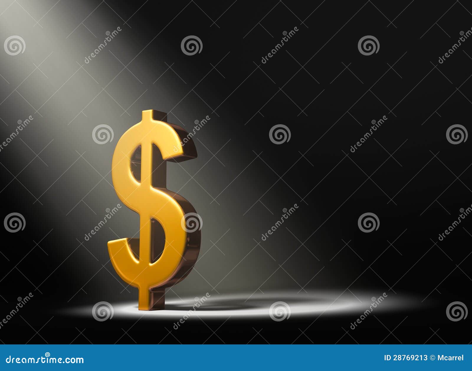 Shinning Light on the Dollar Stock Illustration - Illustration of ...