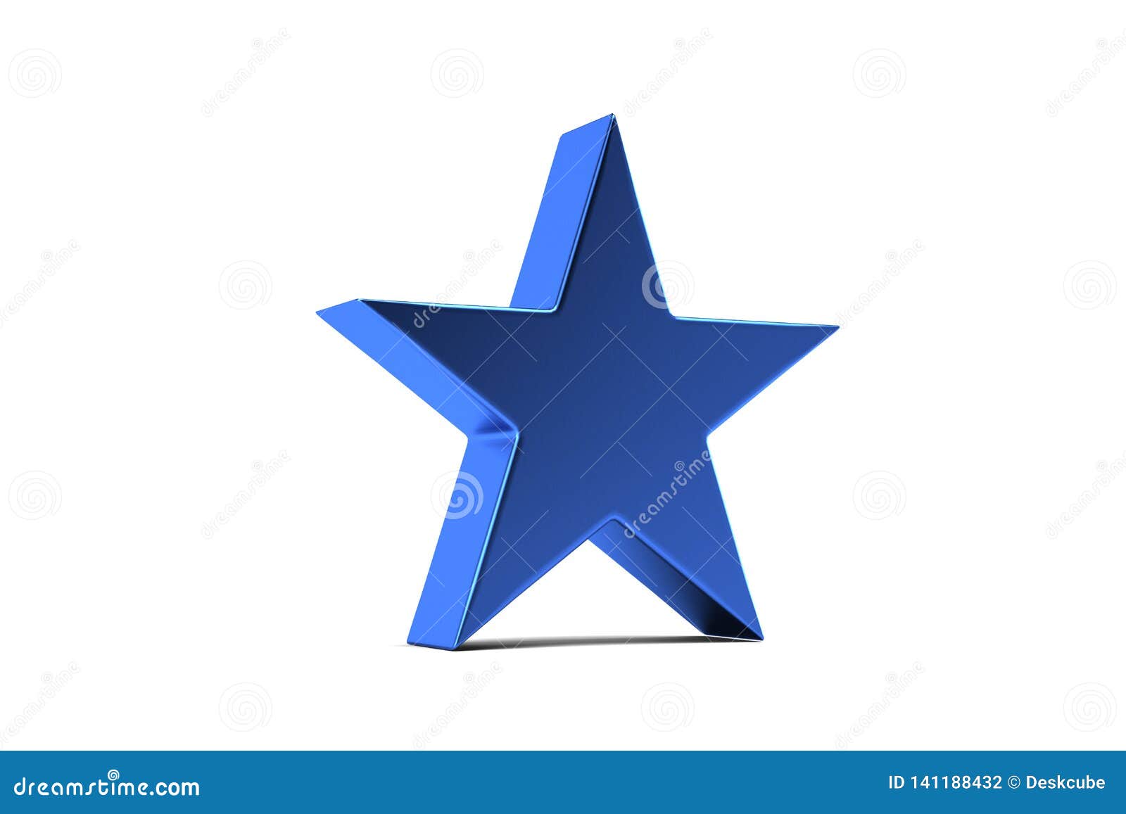 Blue Star Symbol. 3D Render Illustration Stock Illustration ...