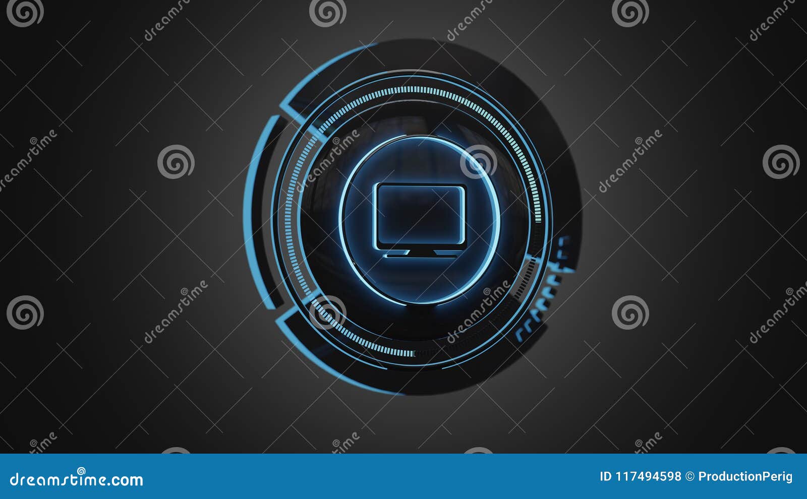 Shinny Technologic Computer Button on an Uniform Backgr Stock ...