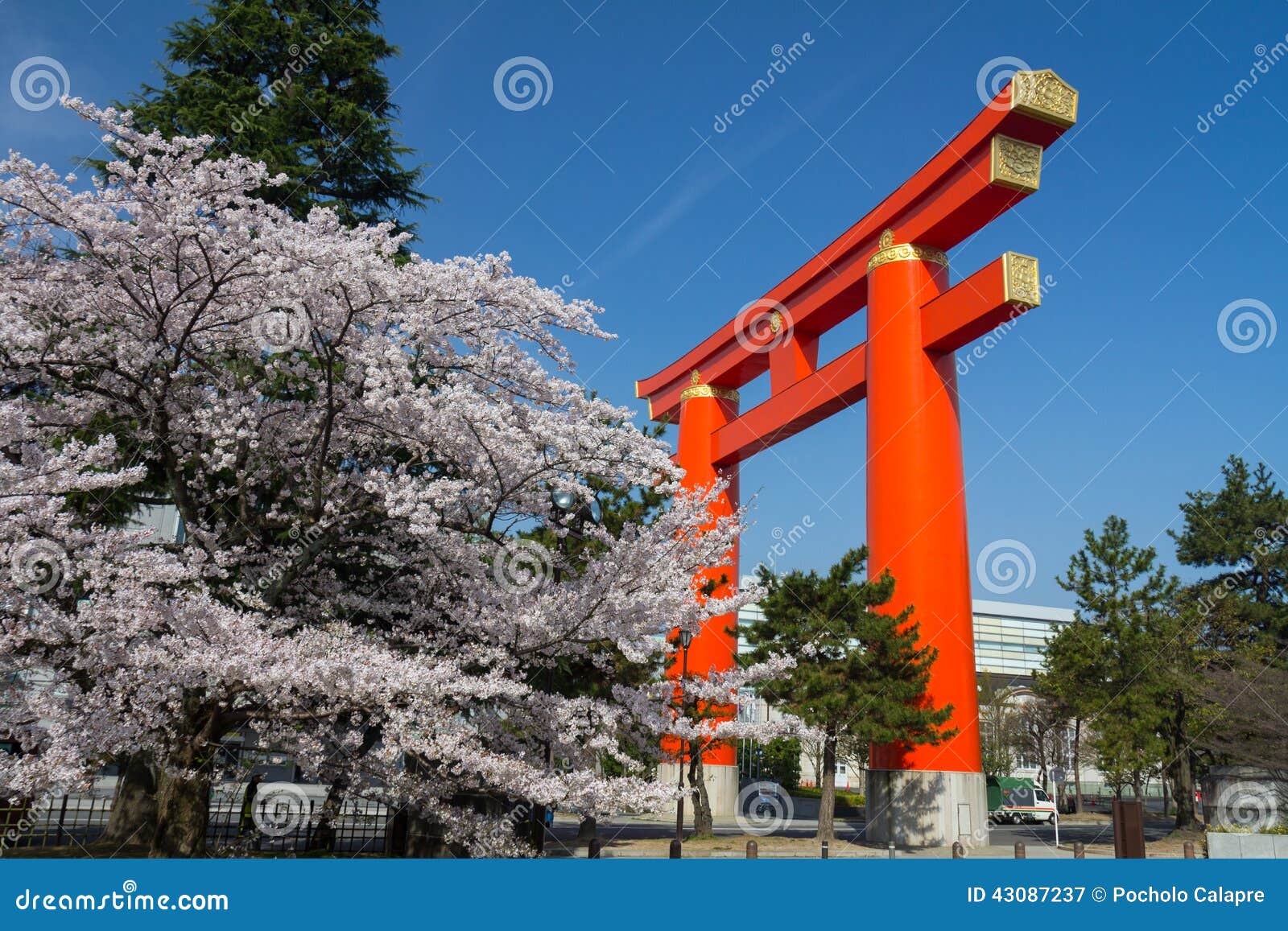 Shinto arch in Kyoto stock image. Image of single, religion - 43087237