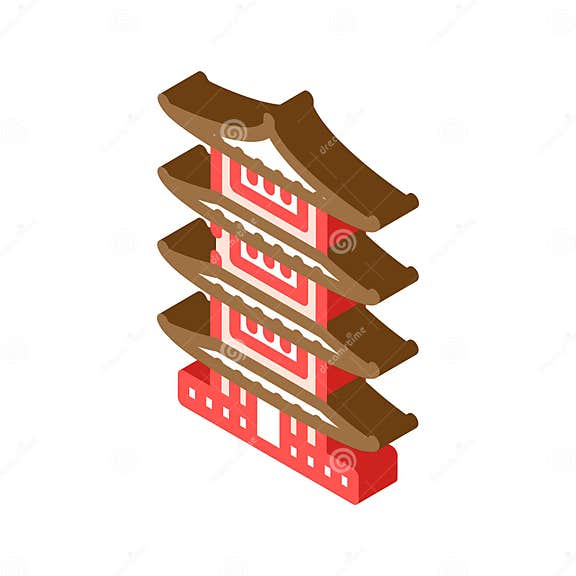 Shinto Shrine Building Shintoism Isometric Icon Vector Illustration ... Shinto Shrine Building Shintoism Isometric Icon Vector Illustration ...