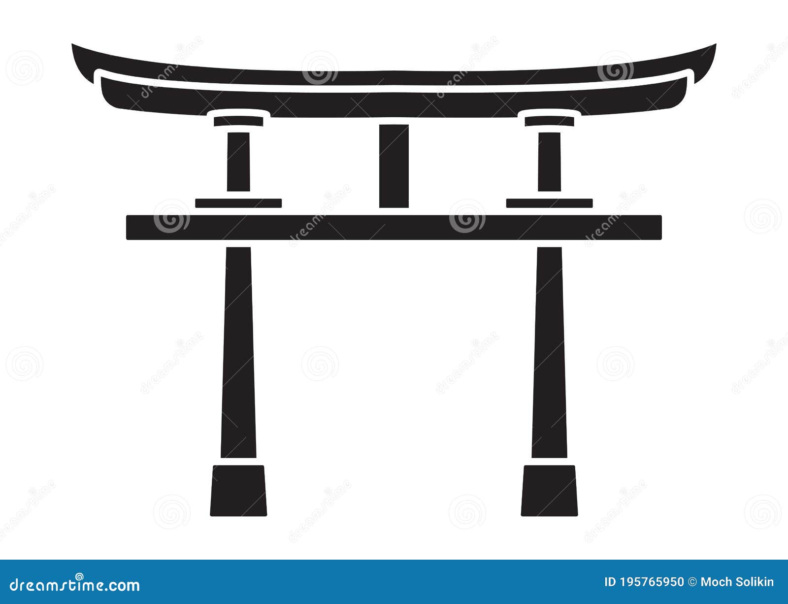 Shinto Shrine Gate or Torii Flat Vector Icon for Apps or Websites Stock ...