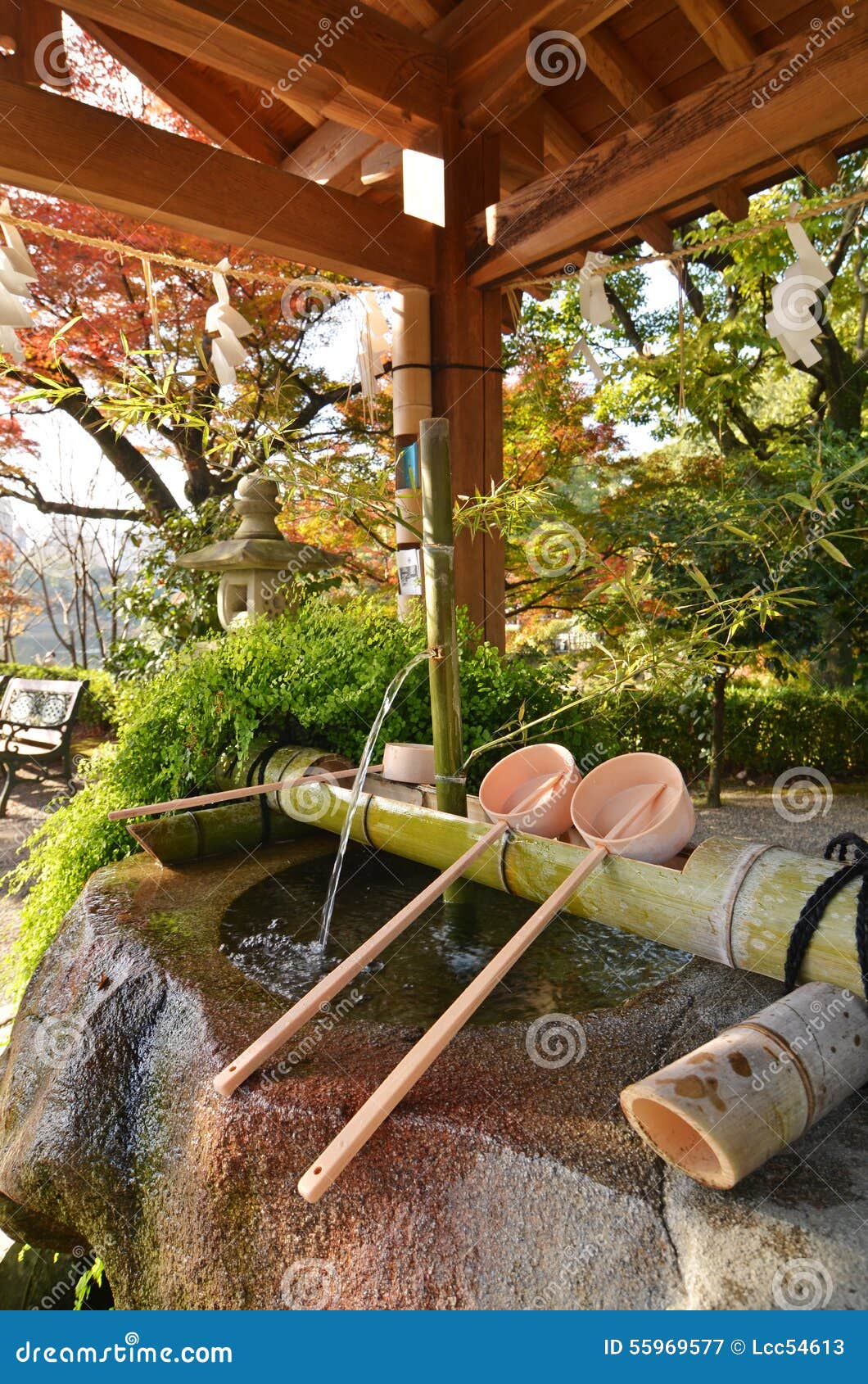 Shinto Shrine Purification Basin Stock Image - Image of purification ...