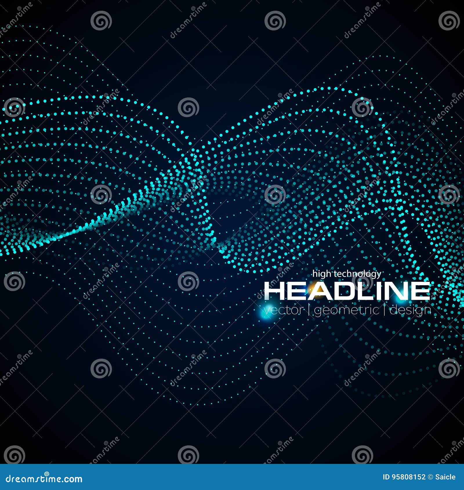 Shiny Abstract Futuristic Hi-tech Dotted Line Waves Stock Vector ... Shiny Abstract Futuristic Hi-tech Dotted Line Waves Stock Vector ...