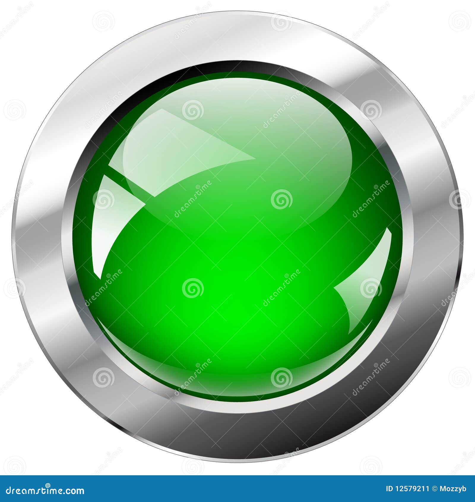 Shiny Abstract Web Button with Metal Ring Stock Vector - Illustration ...
