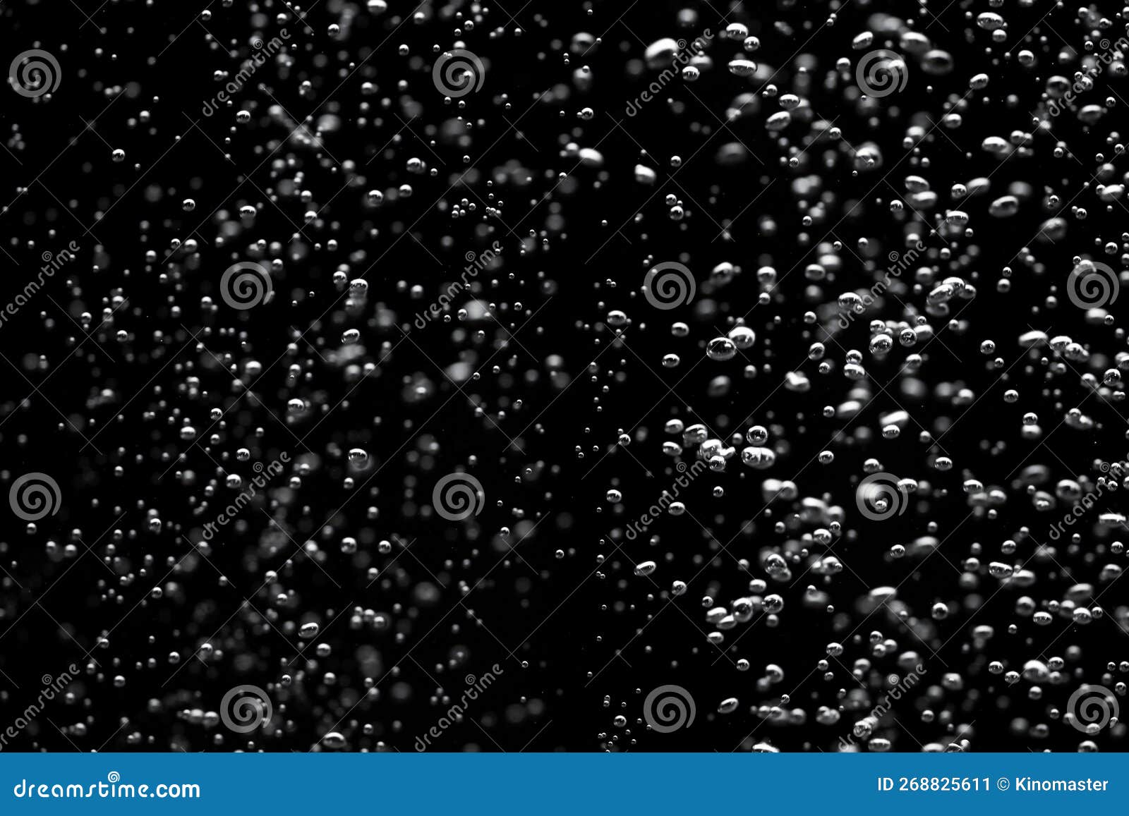 Shiny Air Bubbles Underwater Rising from Bottom and Illuminated by Rays ...