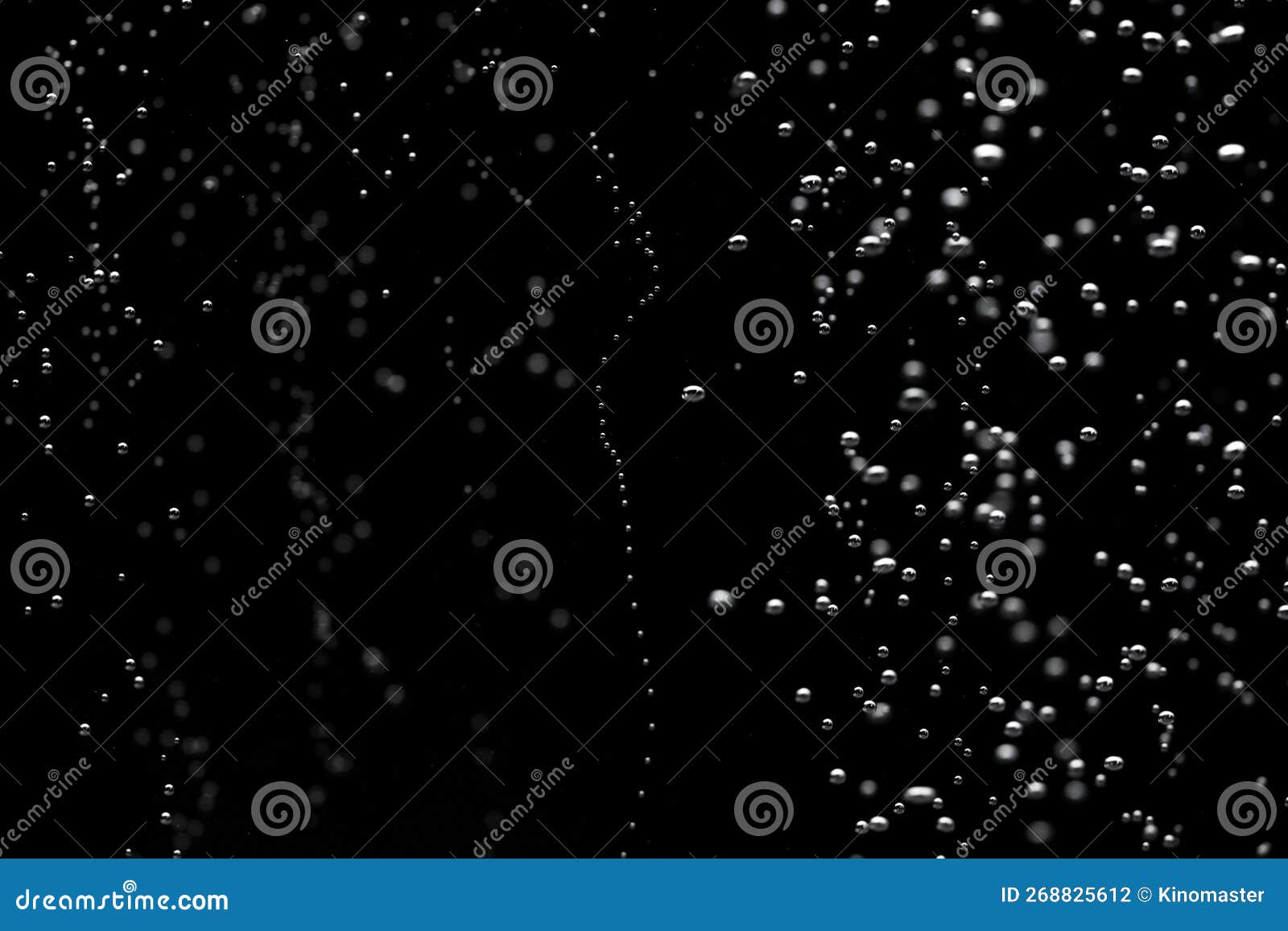 Shiny Air Bubbles Underwater Rising from Bottom and Illuminated by Rays ...