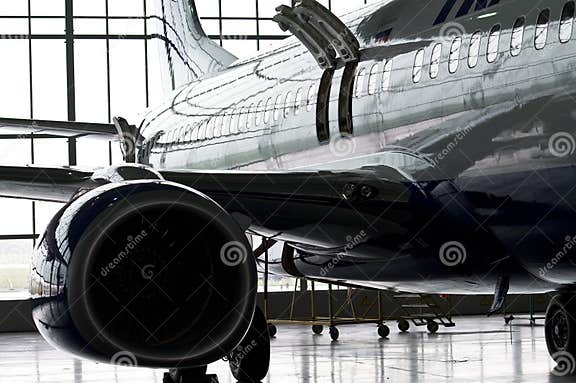 Shiny airplane editorial stock photo. Image of stewardess - 24156368