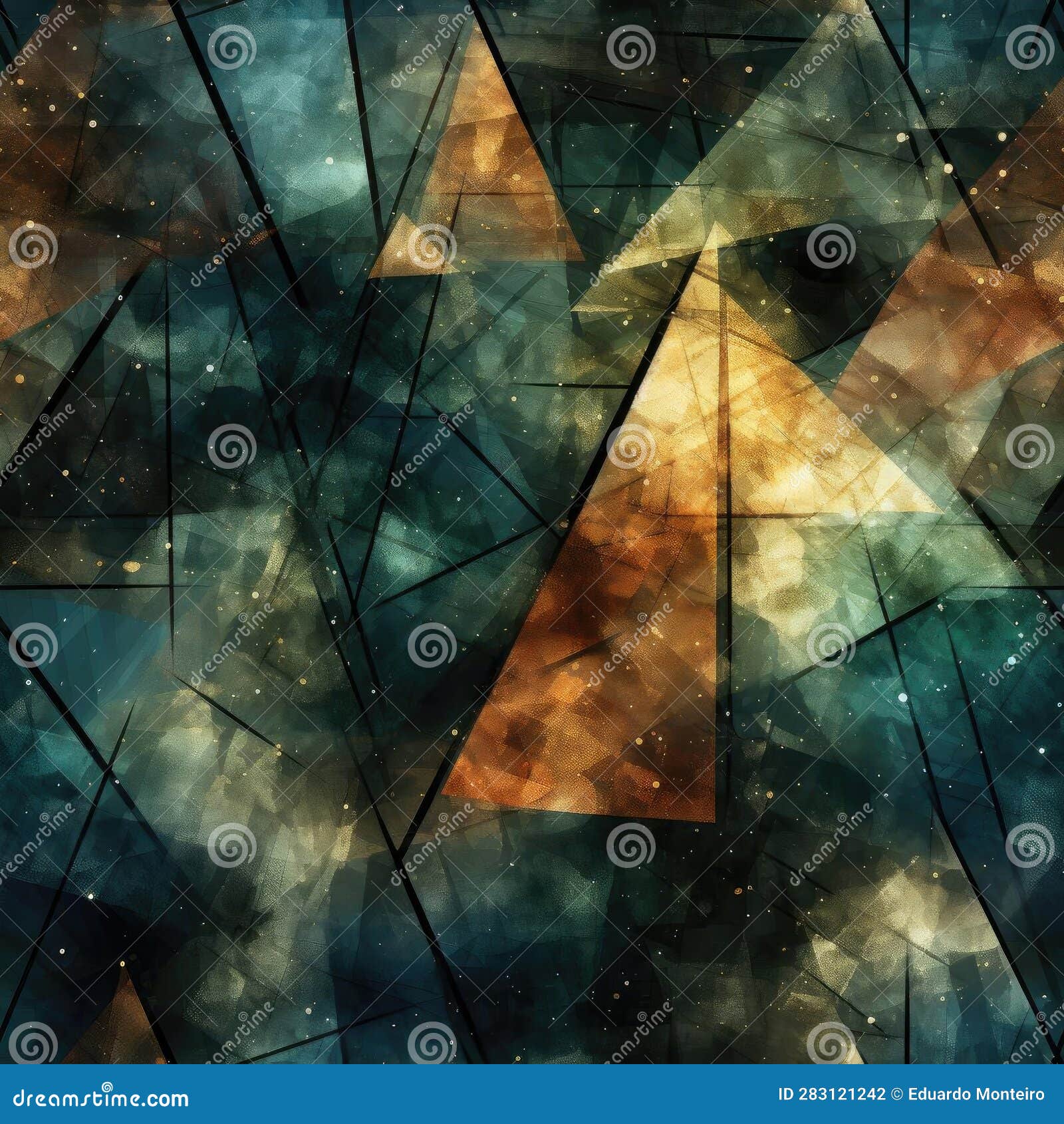 Shiny Background with Squares and Triangles in Dark Colors, Resembling ...