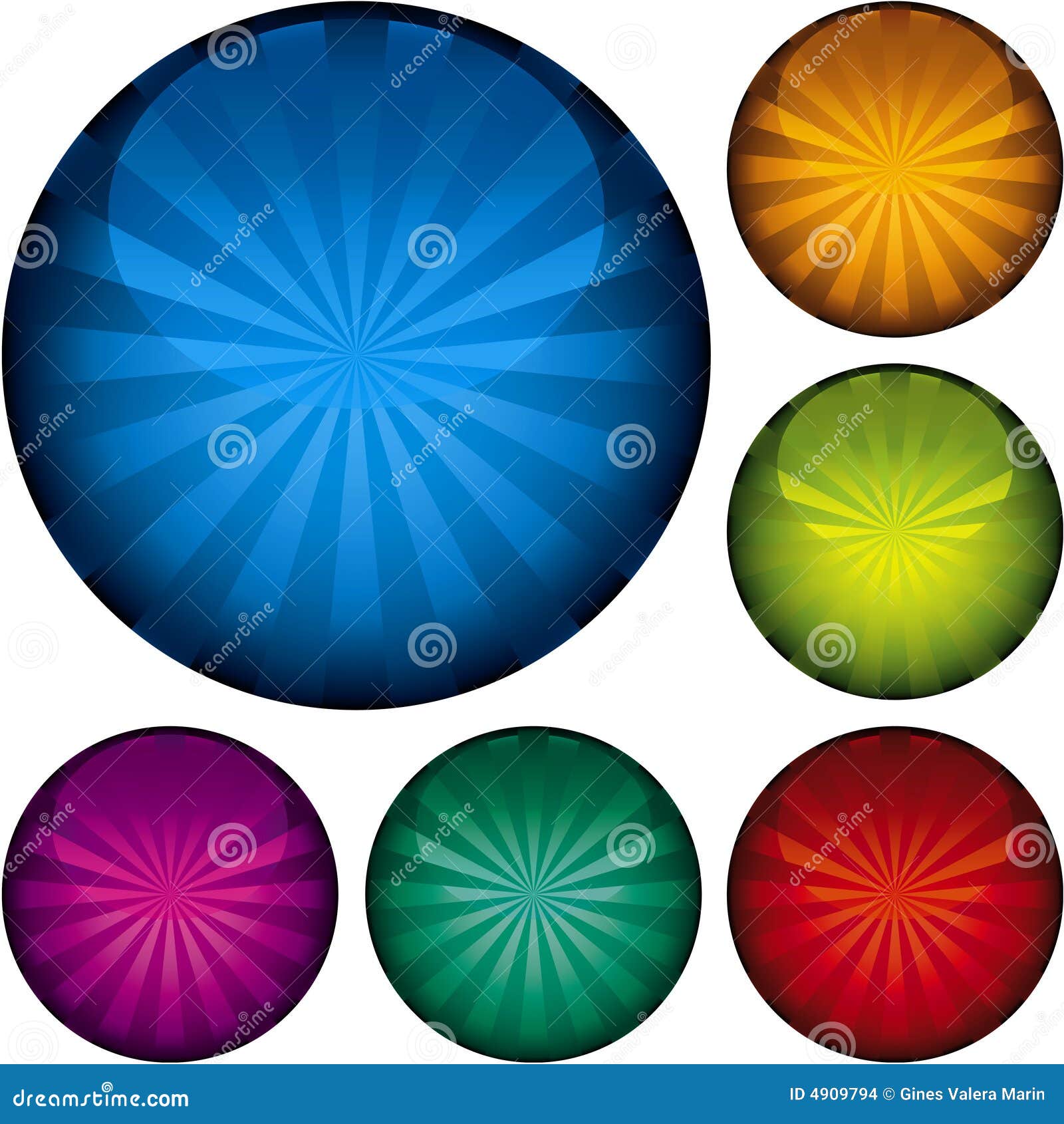 Shiny balls stock vector. Illustration of stripped, button - 4909794