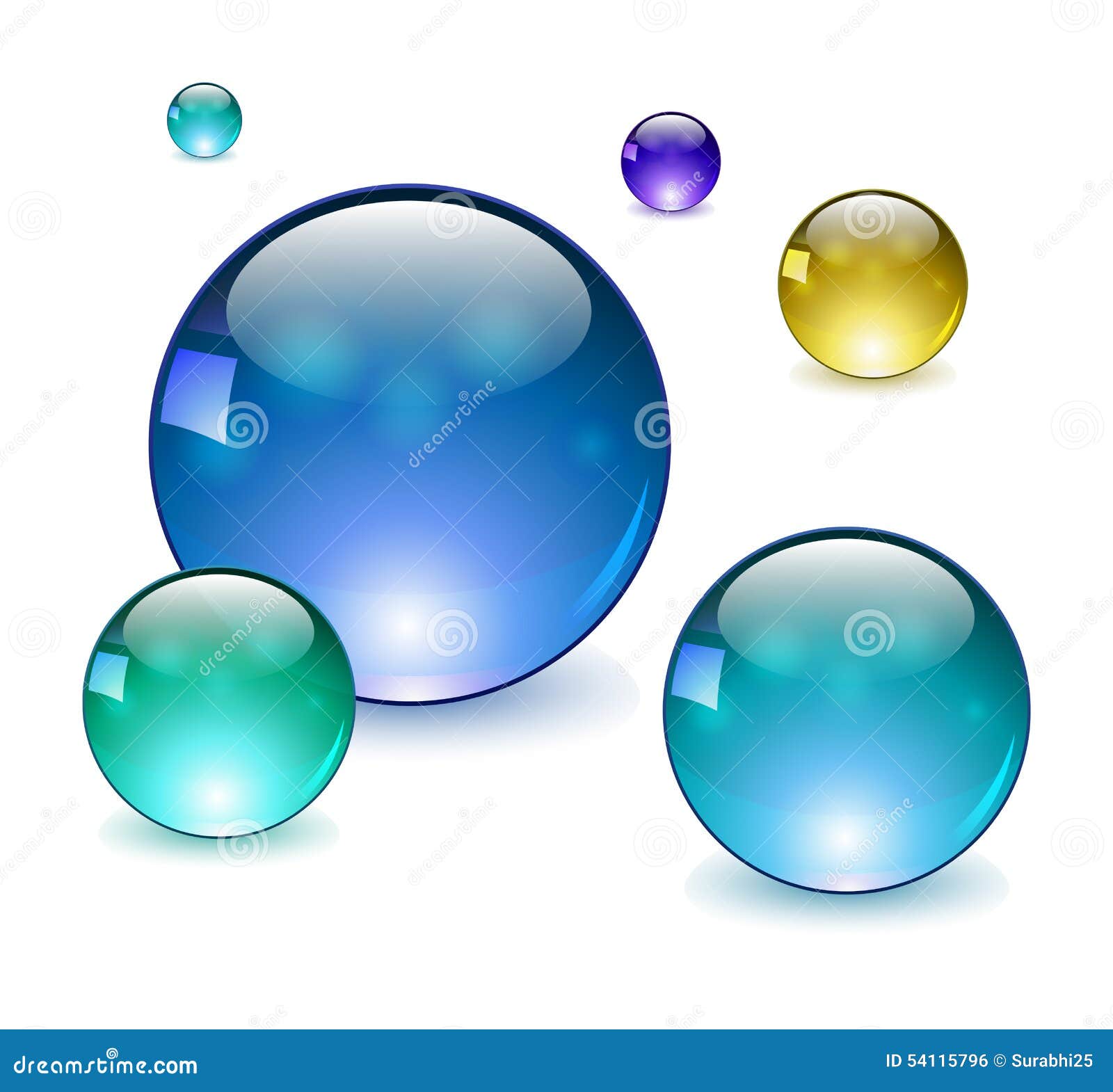 Shiny balls stock vector. Illustration of vector, blue - 54115796
