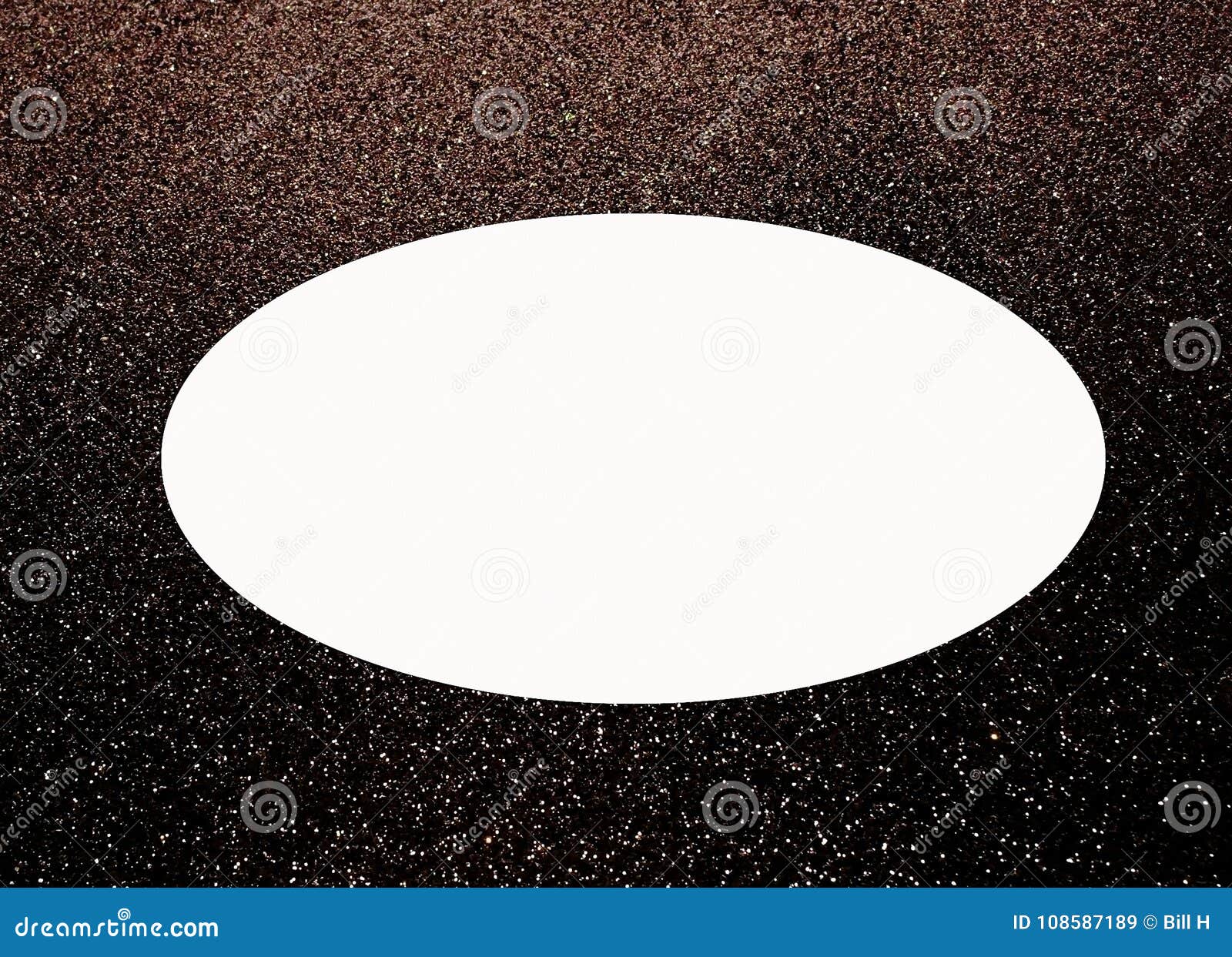A Blank Oval in the Middle of a Black and White Background Stock Image ...