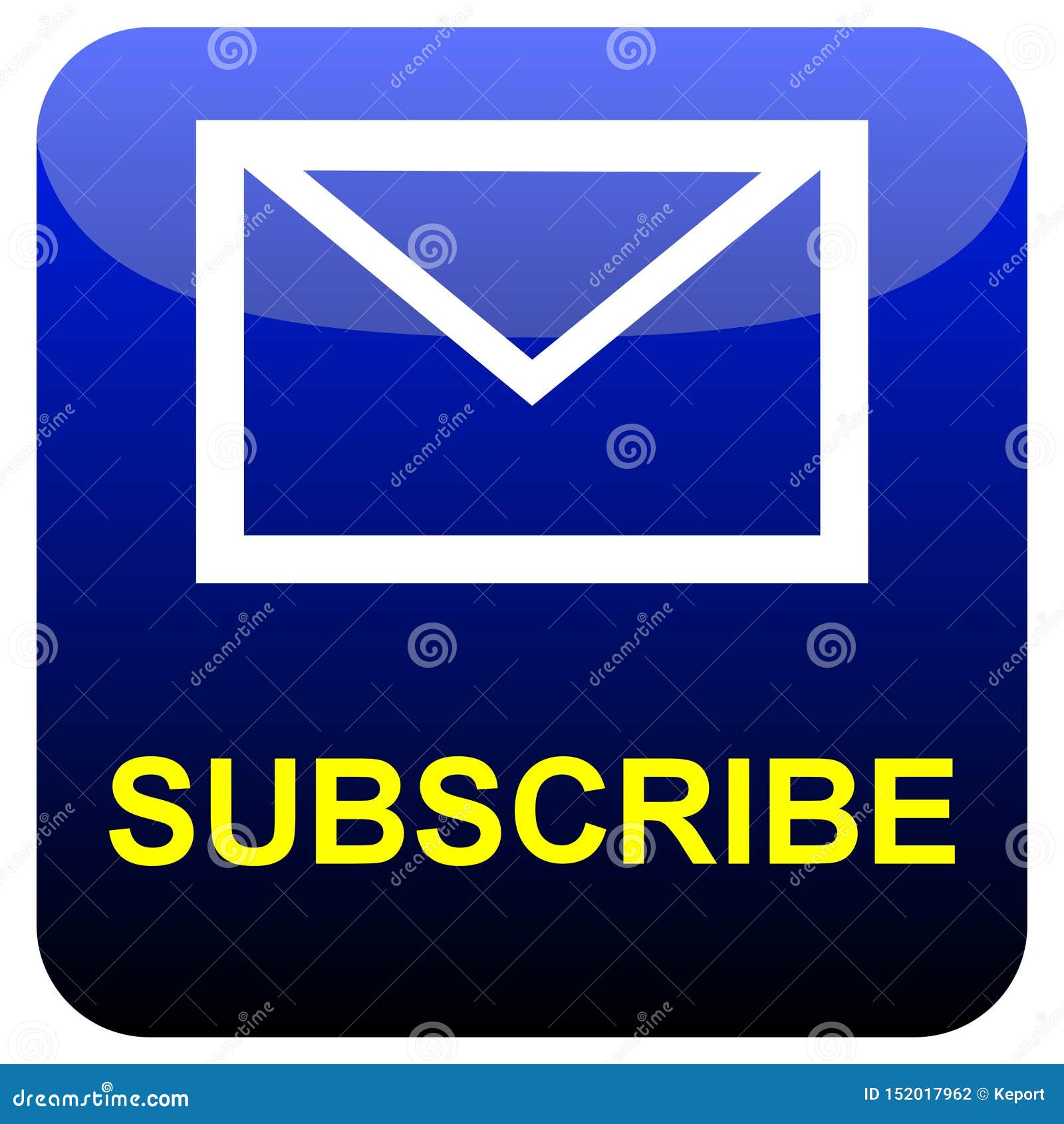 Shiny Black and Blue Button: Subscribe Stock Illustration ...