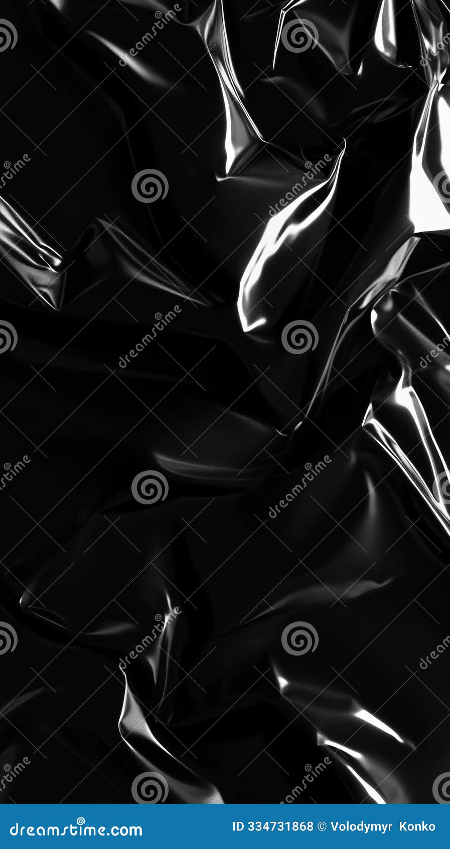 Shiny Black Fabric Texture with Dramatic Lighting, Abstract Art Concept ...