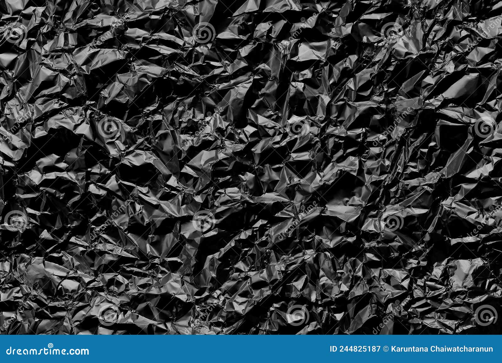 Shiny Black Foil Texture Background, Pattern of Wrapping Paper with ...