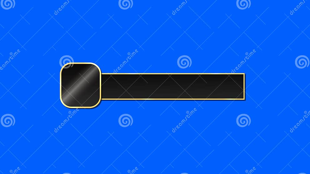 Shiny Black and Gold Colored Metallic Lower Third Animation in High ...
