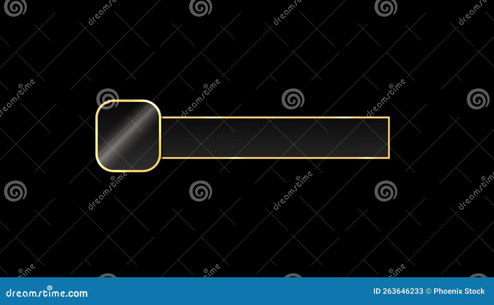 Shiny Black and Gold Colored Metallic Lower Third Animation in High ...