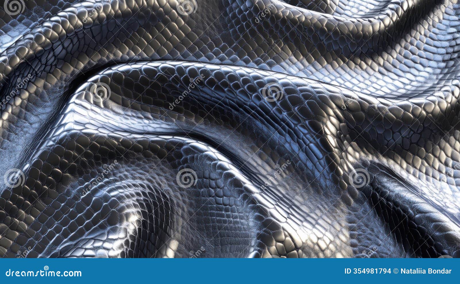 Shiny Black Snake Skin Pattern Texture with Reflective Surface and ...