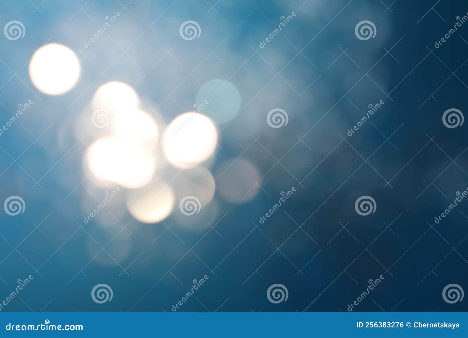 Shiny Blue Background with Magical Bokeh Effect Stock Photo - Image of ...