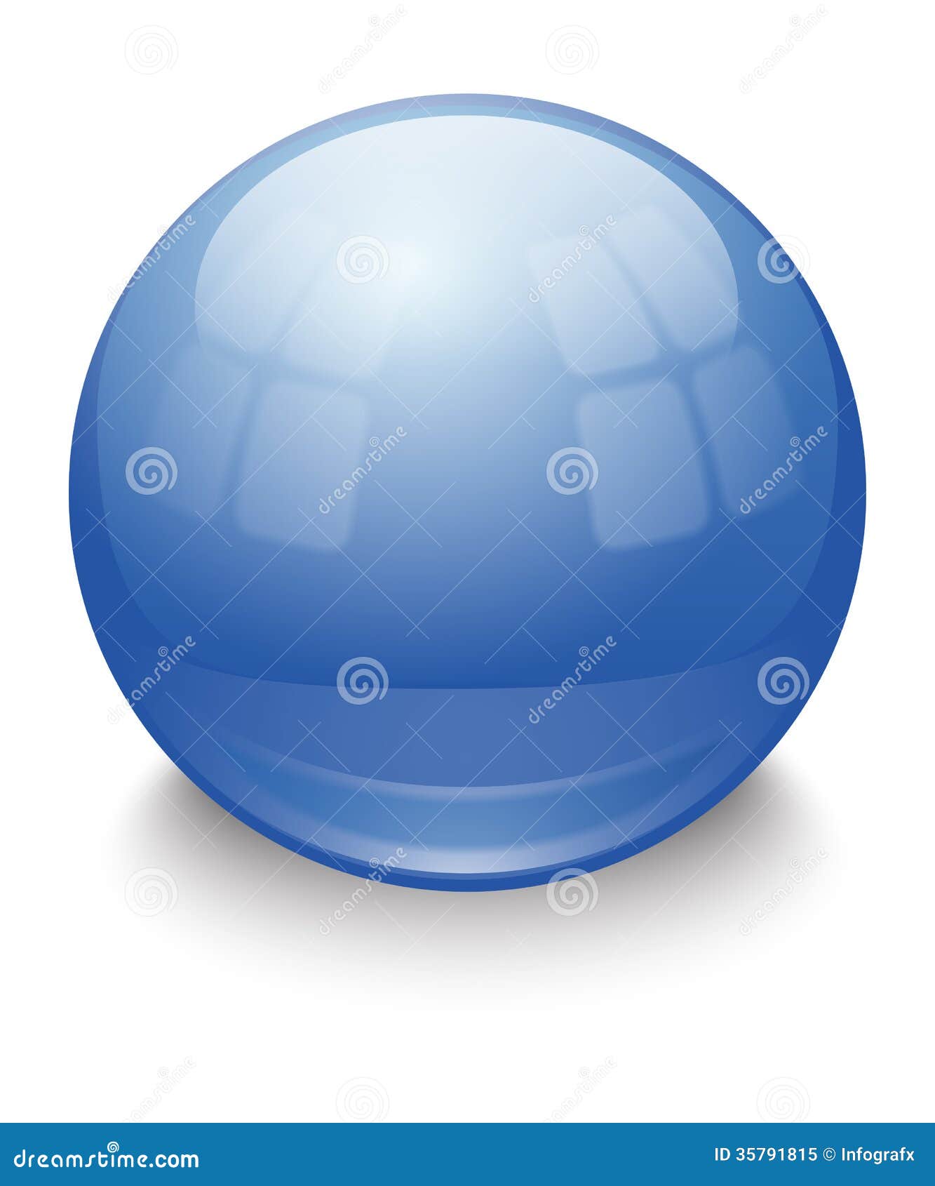 Shiny Blue Ball stock illustration. Illustration of blue - 35791815