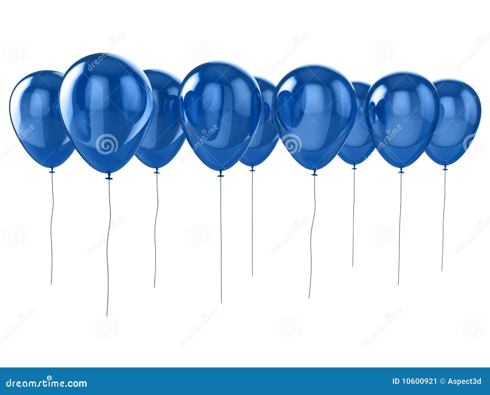 Shiny blue balloons stock illustration. Illustration of decoration ...