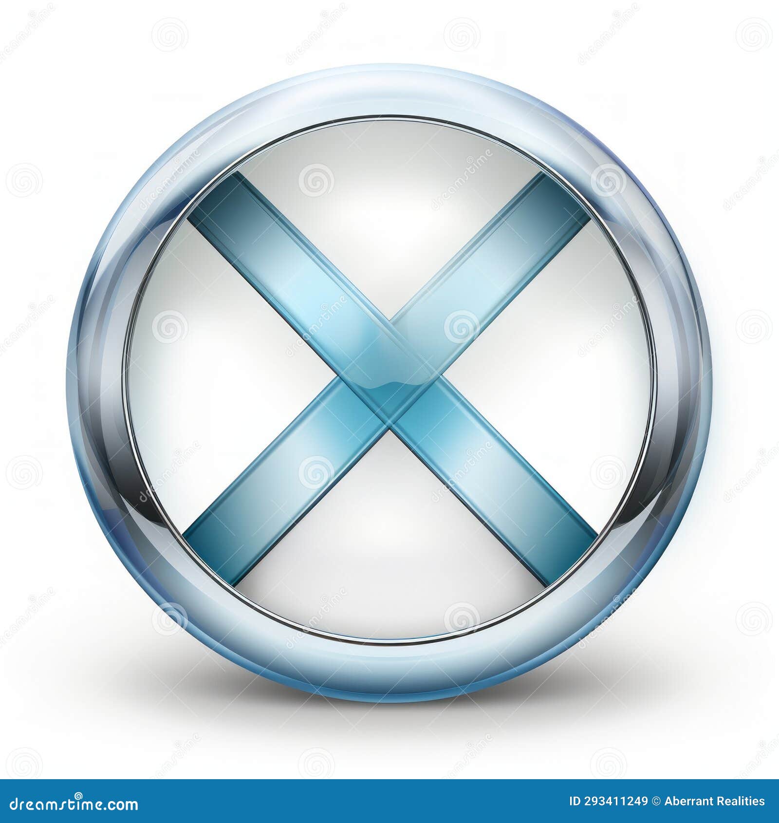 A Shiny Blue Cross Icon on a White Background Stock Illustration ...