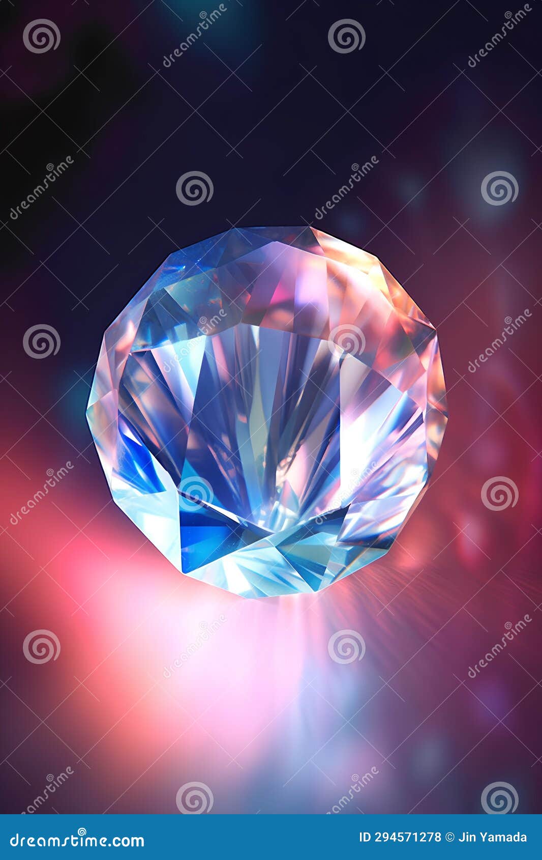 Shiny Blue Diamond on a Dark Background. 3d Rendering Stock ...