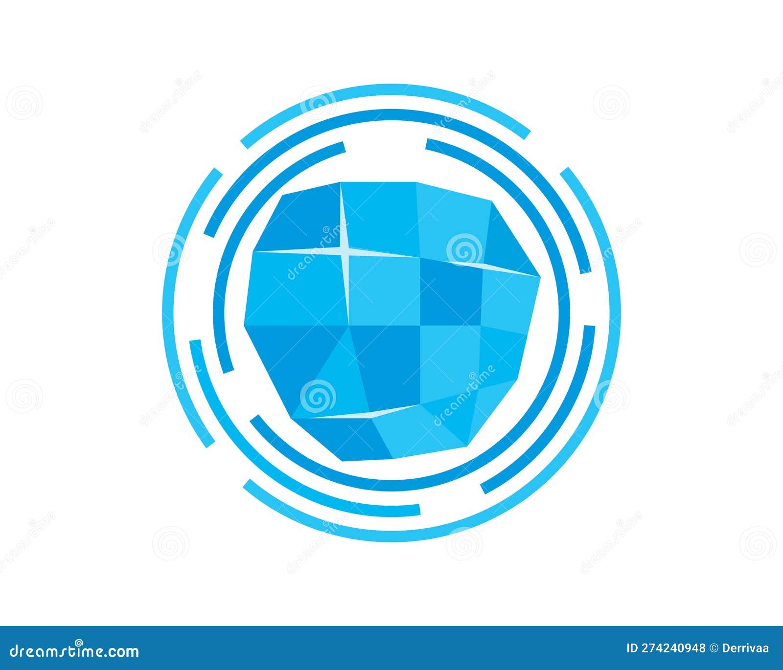 Shiny Blue Gem Stone Illustration Visualized with Simple Illustration ...