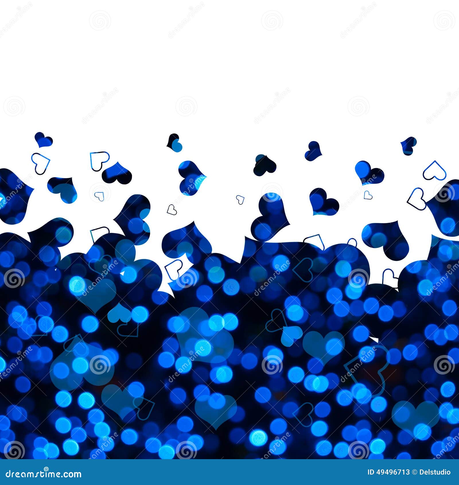 Shiny blue hearts stock illustration. Illustration of gift - 49496713