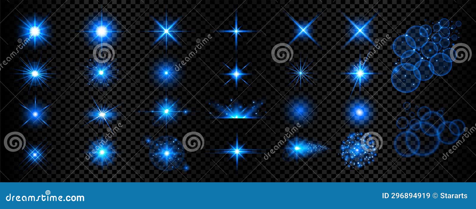 Shiny Blue Light Flare Background in Collection Stock Illustration ...