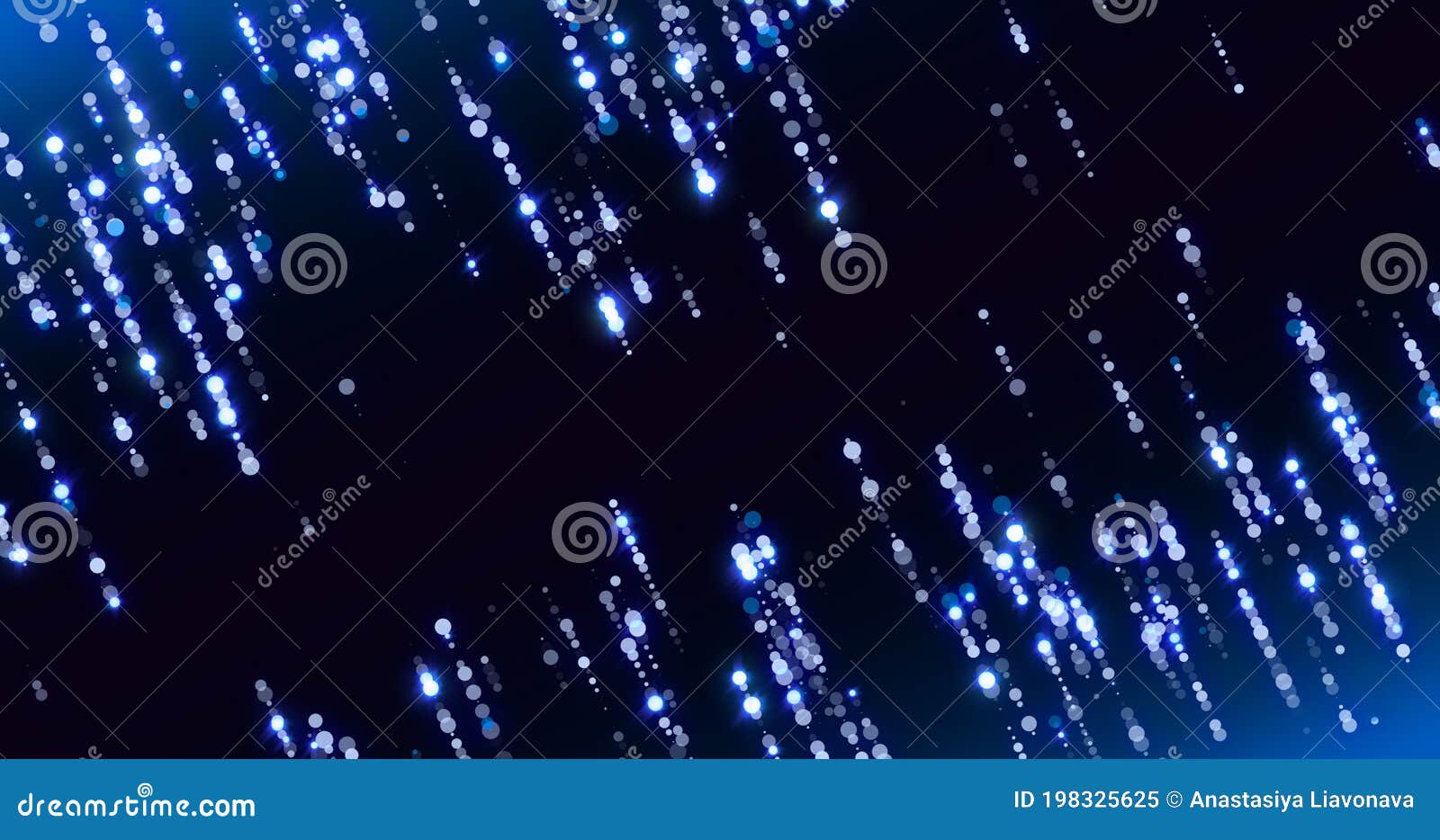 Shiny Blue Particles on a Gradient Background. Stock Illustration ...