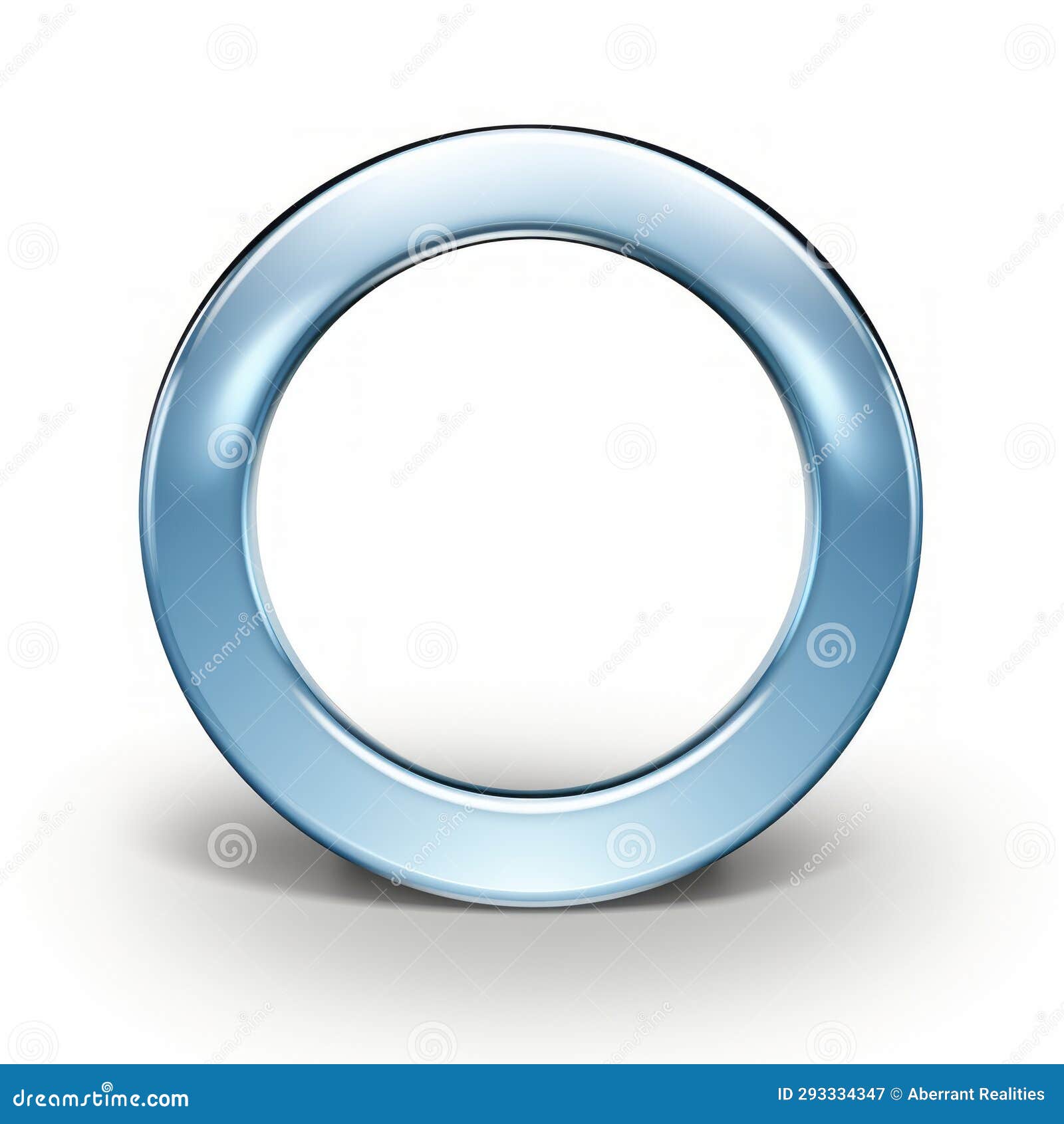A Shiny Blue Ring on a White Background Stock Image - Image of pattern ...