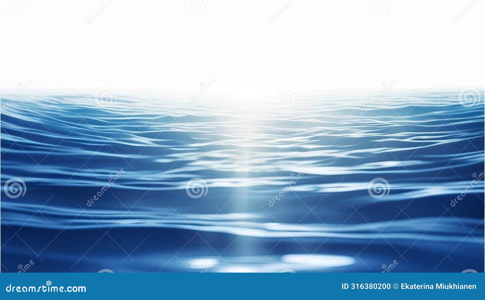 Shiny Blue Water Surface Illustration Stock Illustration - Illustration ...