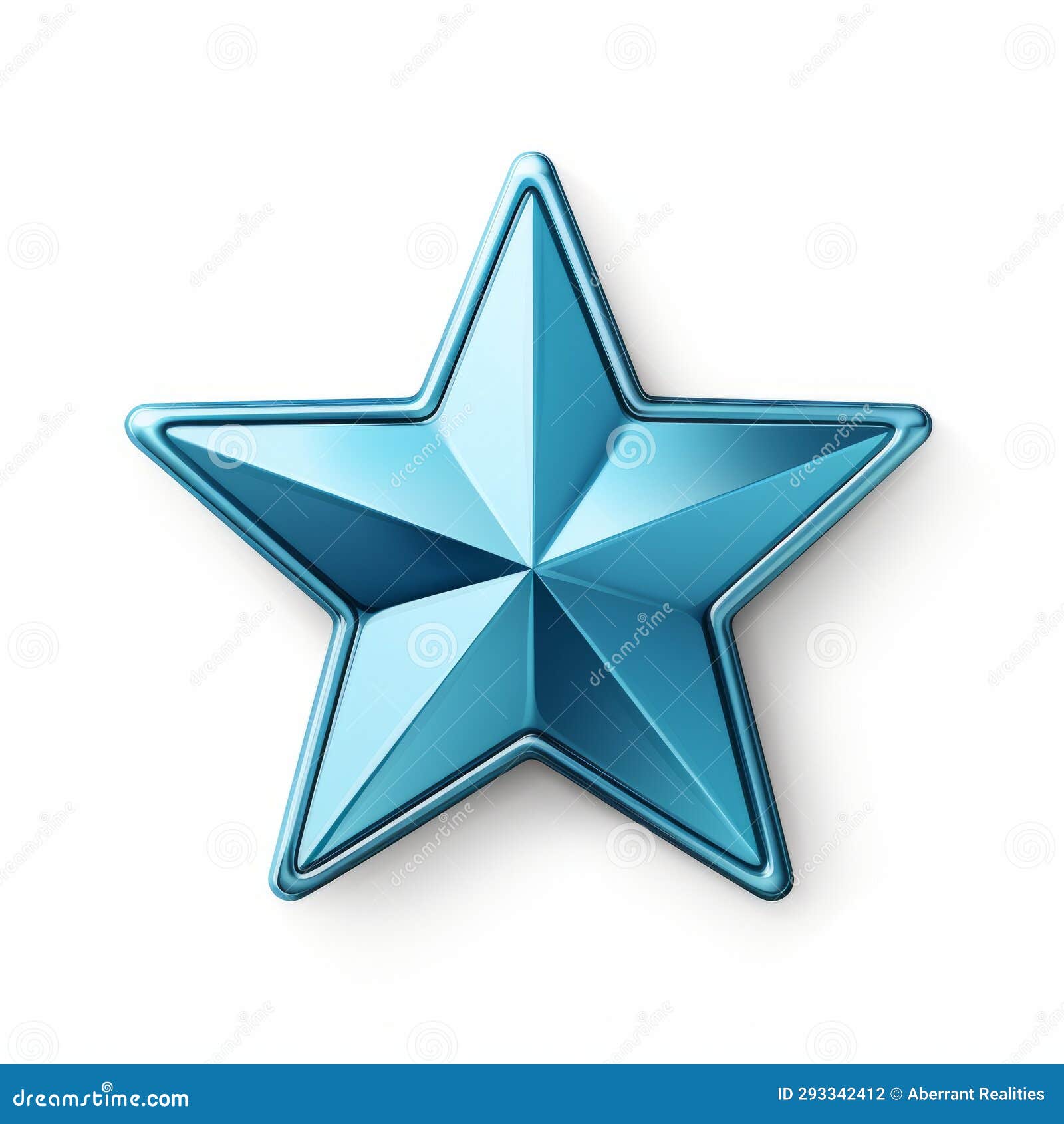 A Shiny Blue Star Icon on a White Background Stock Illustration ...