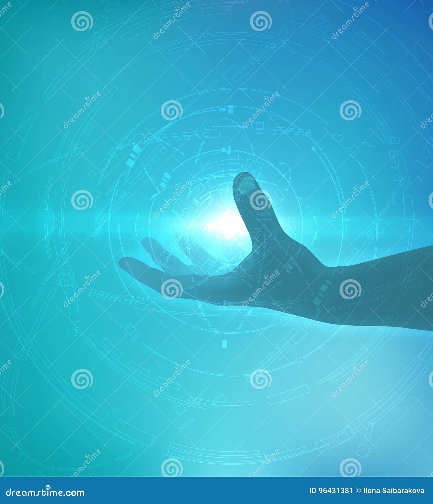 Shiny Blue Technology Background Stock Vector - Illustration of ...