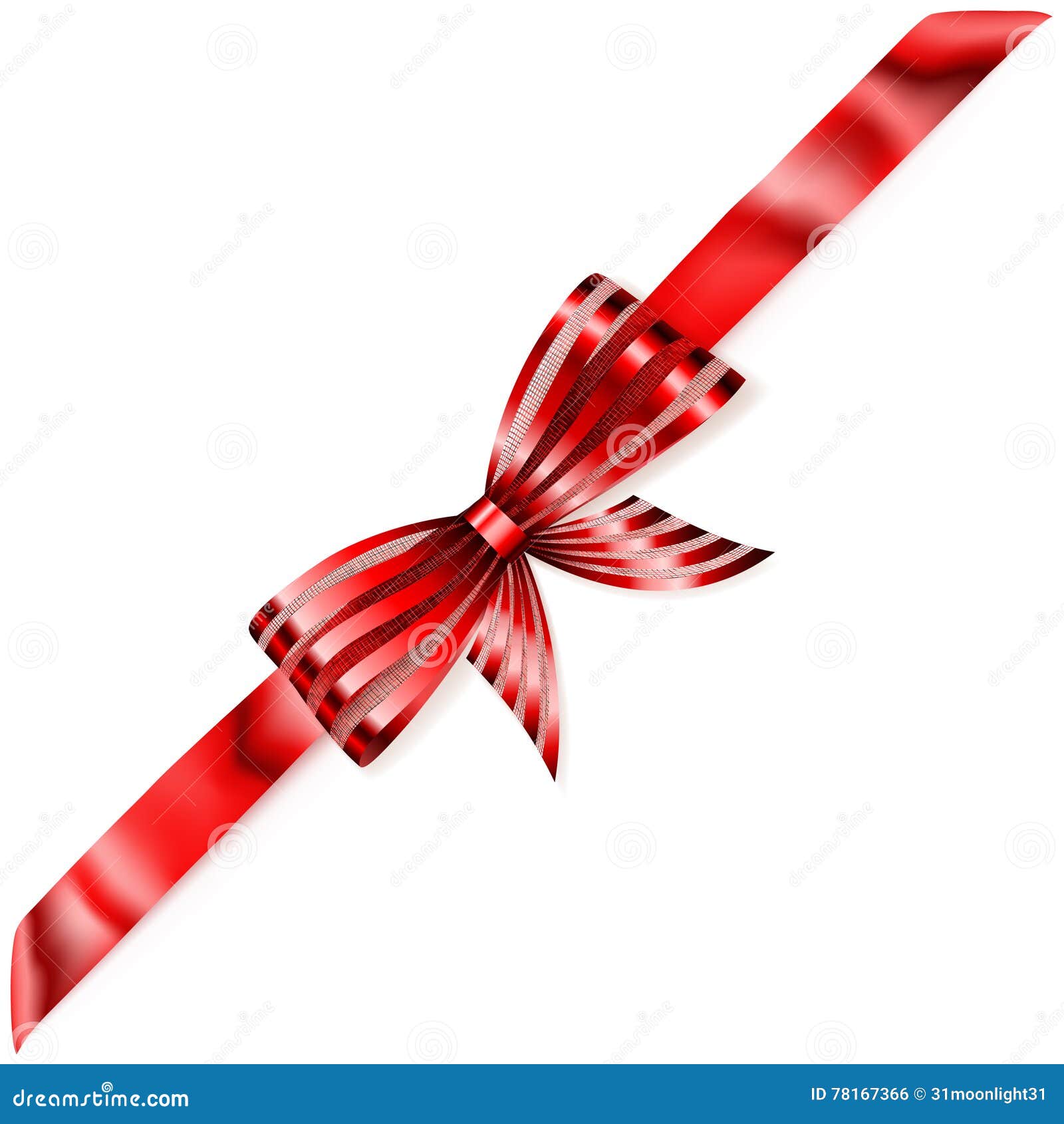 Shiny Bow with Diagonally Ribbon Stock Vector - Illustration of love ...