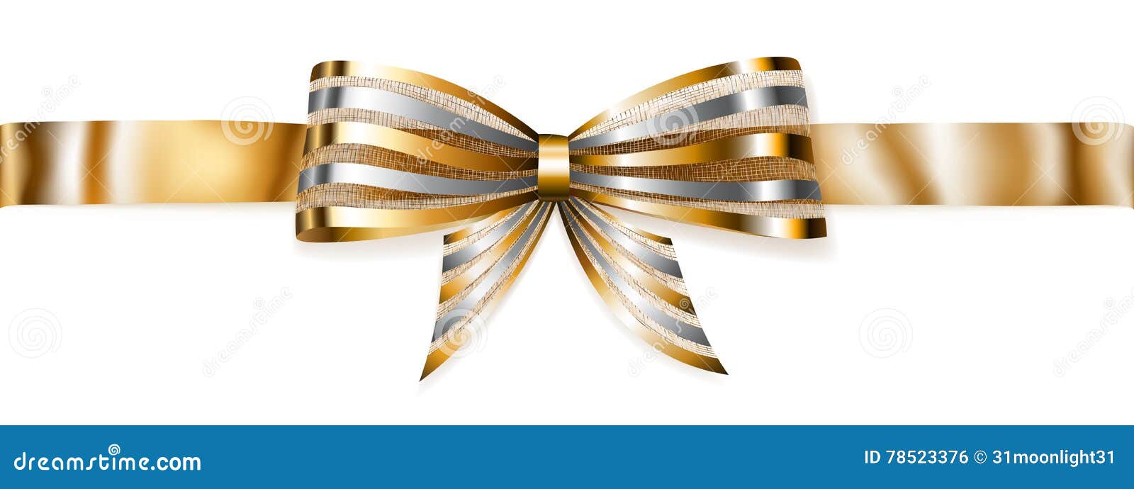 Shiny Bow with Horizontal Ribbon Stock Vector - Illustration of design ...