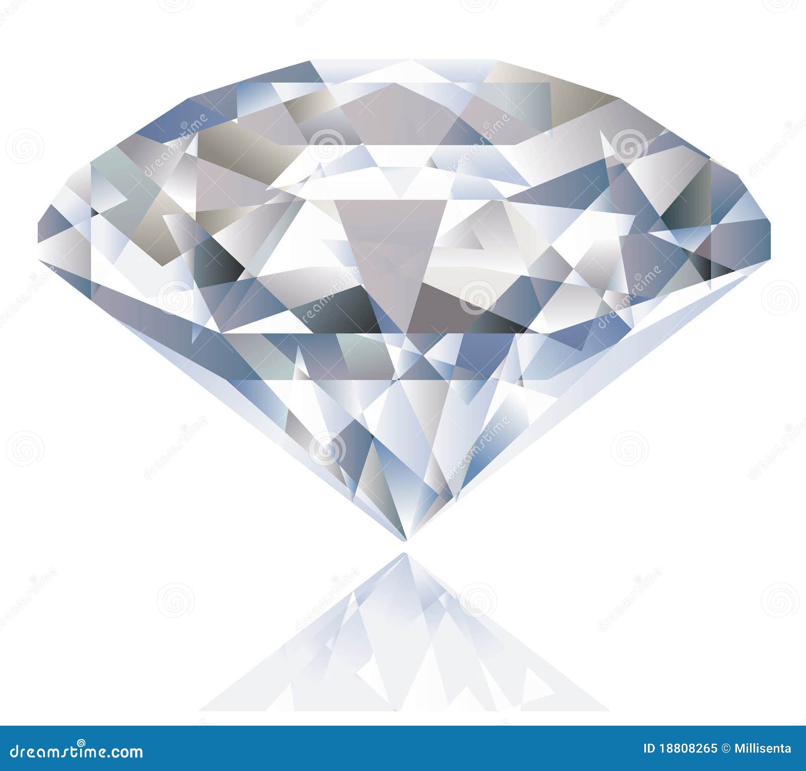 A Shiny bright diamond. stock vector. Illustration of glass - 18808265