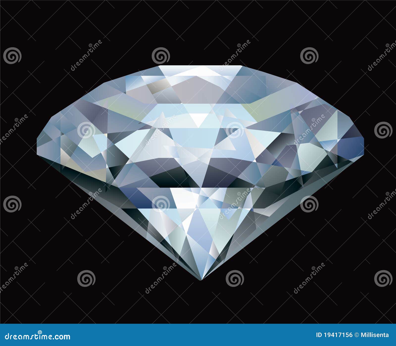A Shiny bright diamond. stock vector. Illustration of blind - 19417156