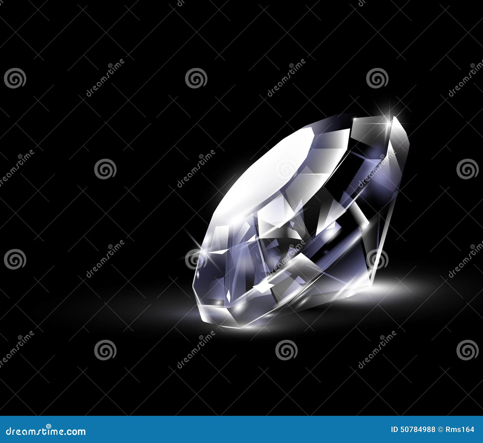 Shiny bright diamond. stock vector. Illustration of forever - 50784988