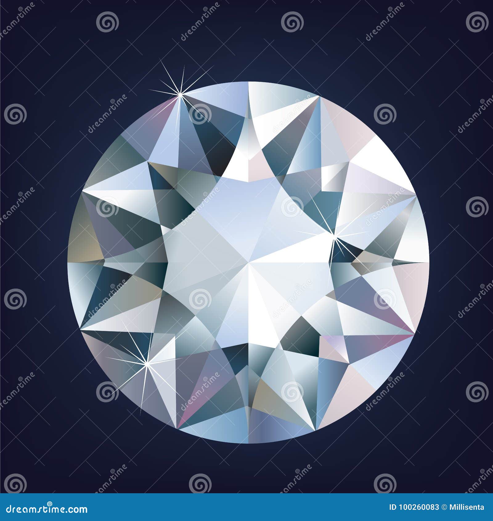 A Shiny bright diamond. stock vector. Illustration of marriage - 100260083