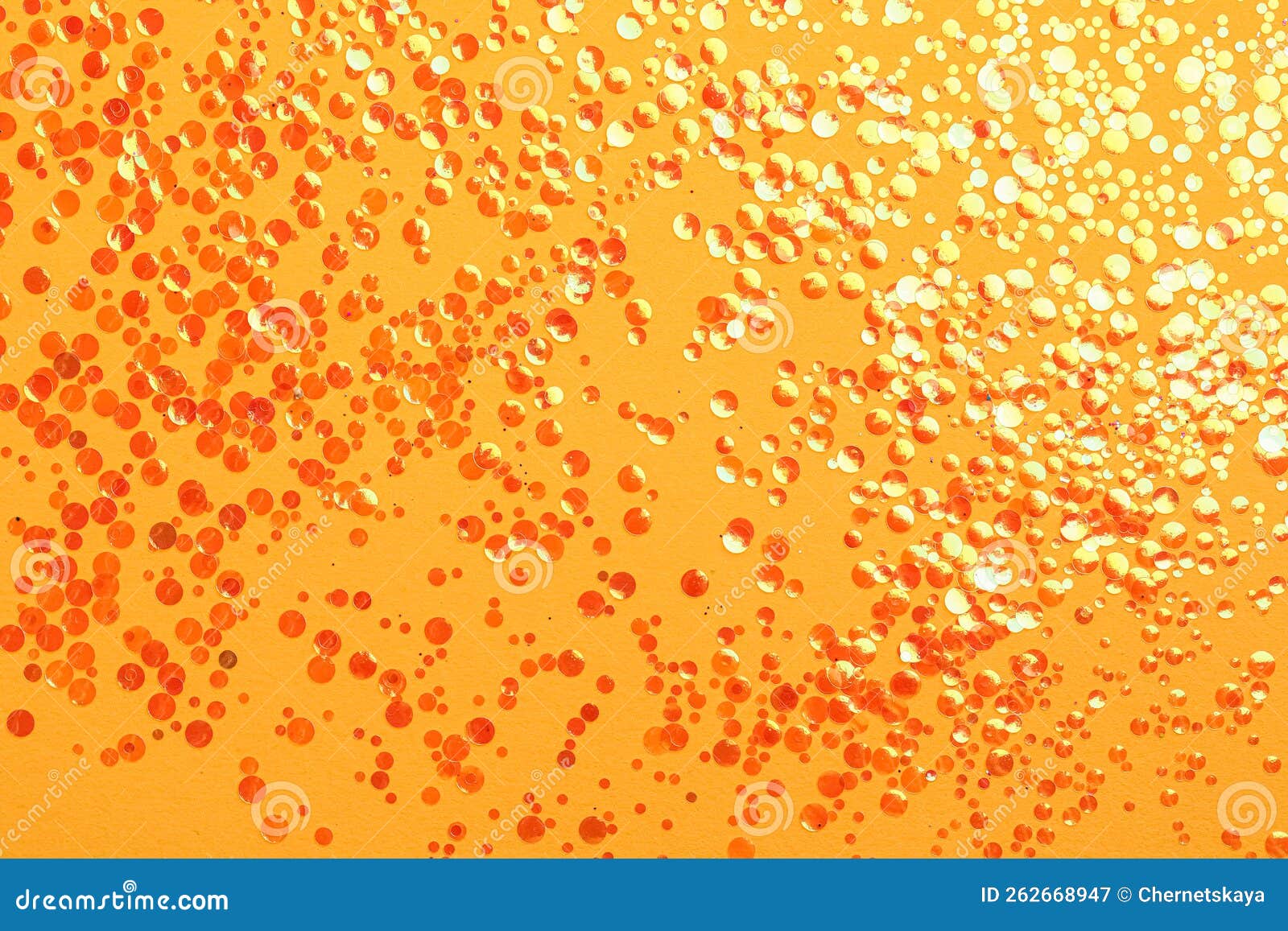 Shiny Bright Glitter on Yellow Background, Flat Lay Stock Image - Image ...