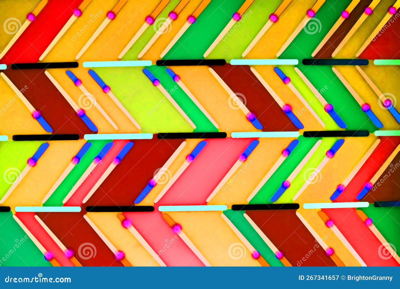 Bright Colourful Horizontal Zigzag Lines. Stock Image - Image of bright ...