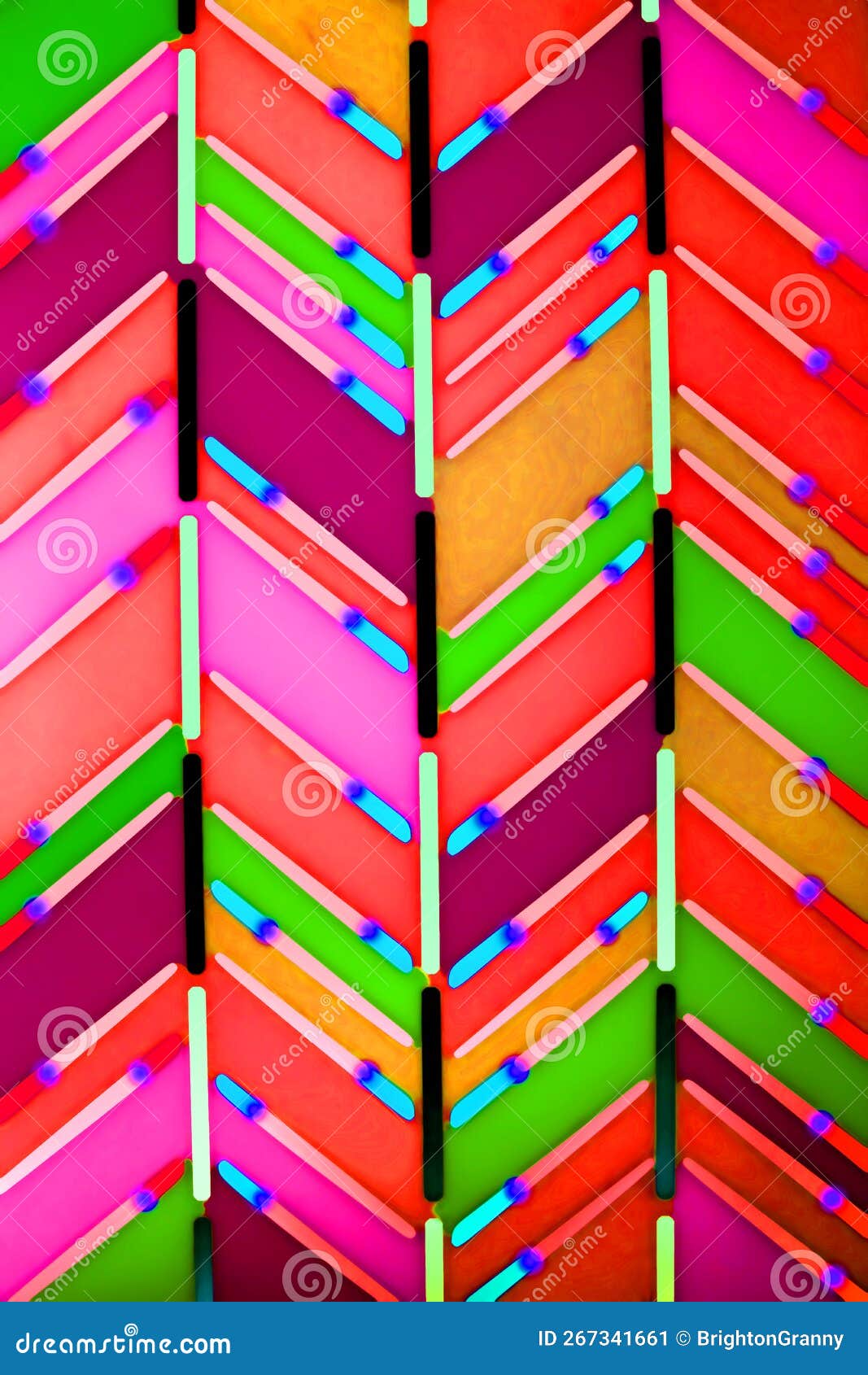Bright Colourful Vertical Zigzag Lines. Stock Image - Image of colored ...